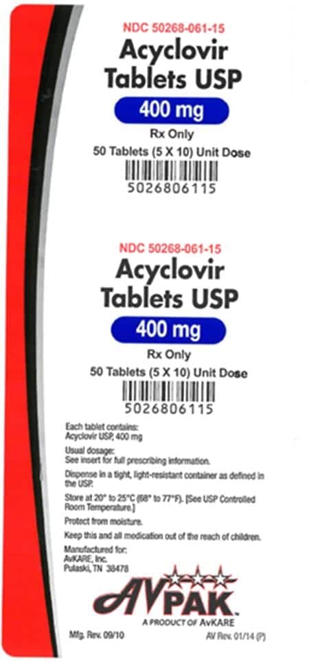 Apace Packaging LLC Issues Voluntary Nationwide Recall of Acyclovir ...
